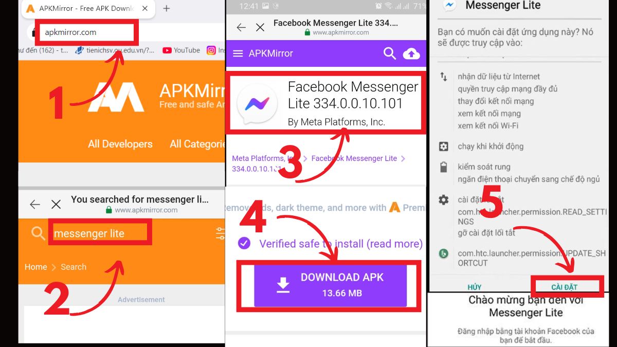 Messenger Lite Apk là gì? 5 tính năng trong Messenger Lite